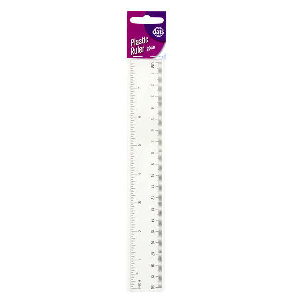 Ruler 20cm Plastic Clear | Hot Dollar Newtown | One Stop Variety ...