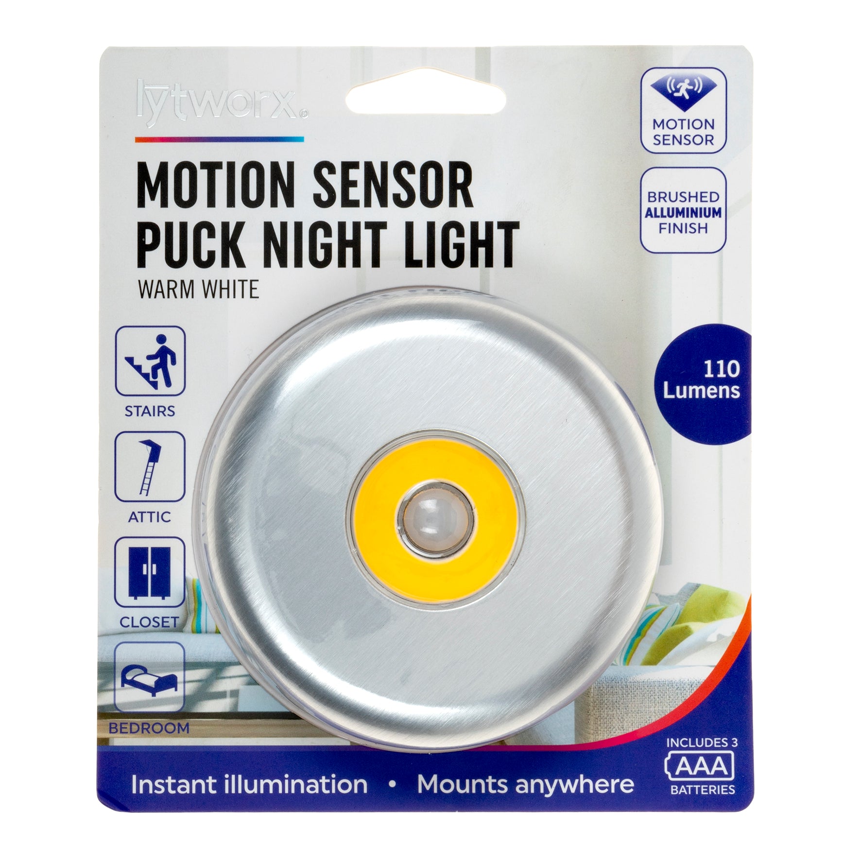 Light Night Puck Sensor Warm White Alumin COB B/OP PDQ | Hot Dollar ...