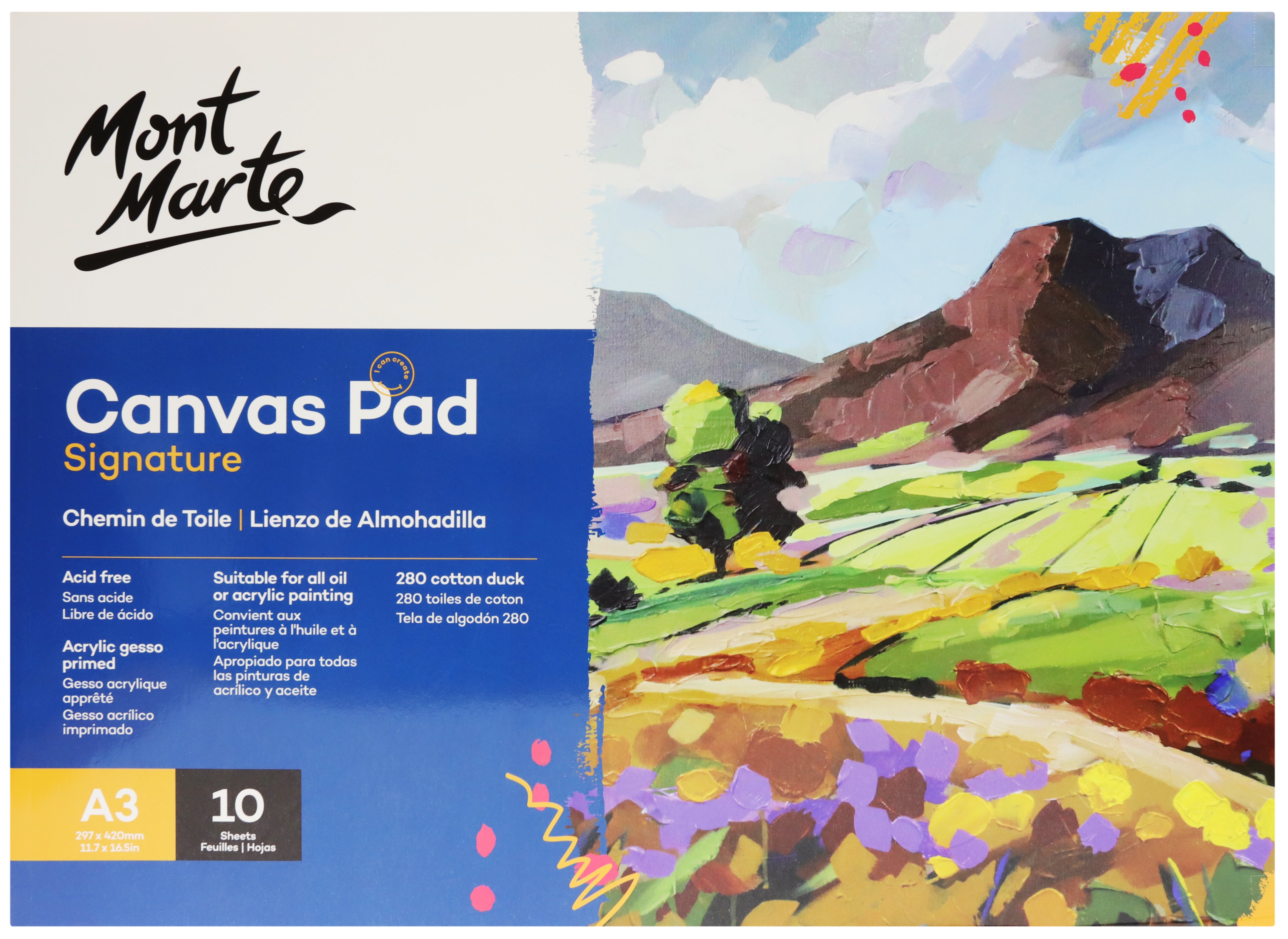Monte Marte Canvas Pad 10 Sheet | Hot Dollar Newtown | One Stop Variety ...