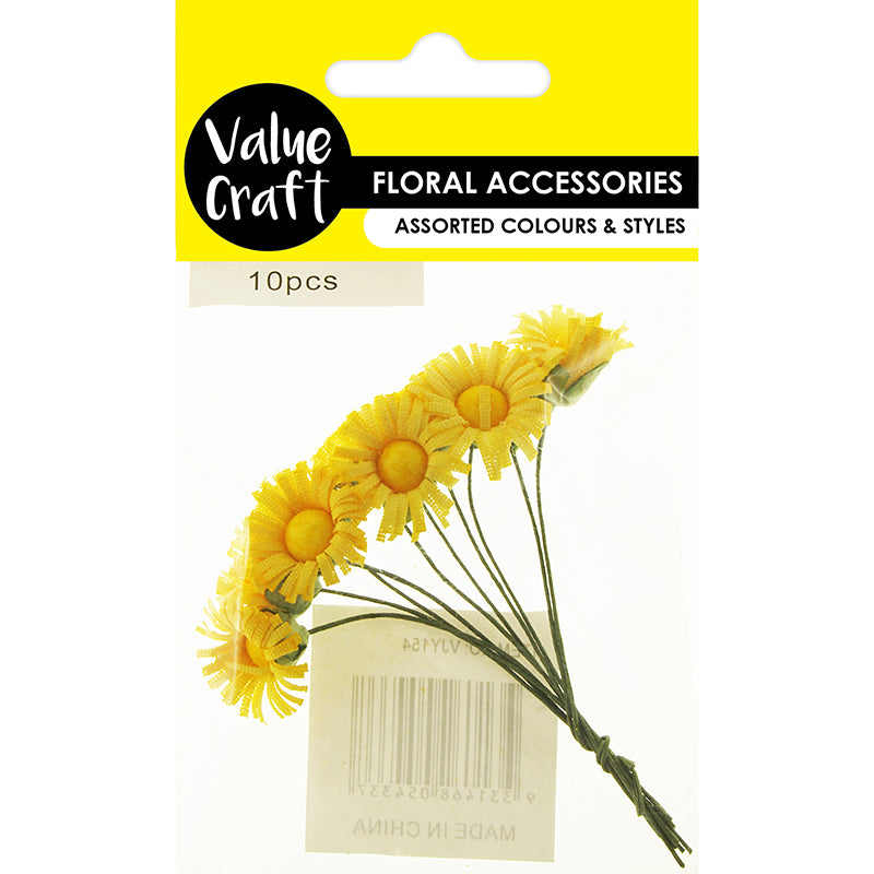 Craft Daisy Flowers Yellow or White 10Pcs | Hot Dollar Newtown – Hot ...